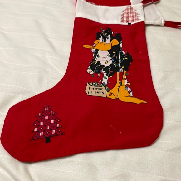 Other | Christmas Stocking Hand Made Buggys Bunny And Daffy Duck Sold ...